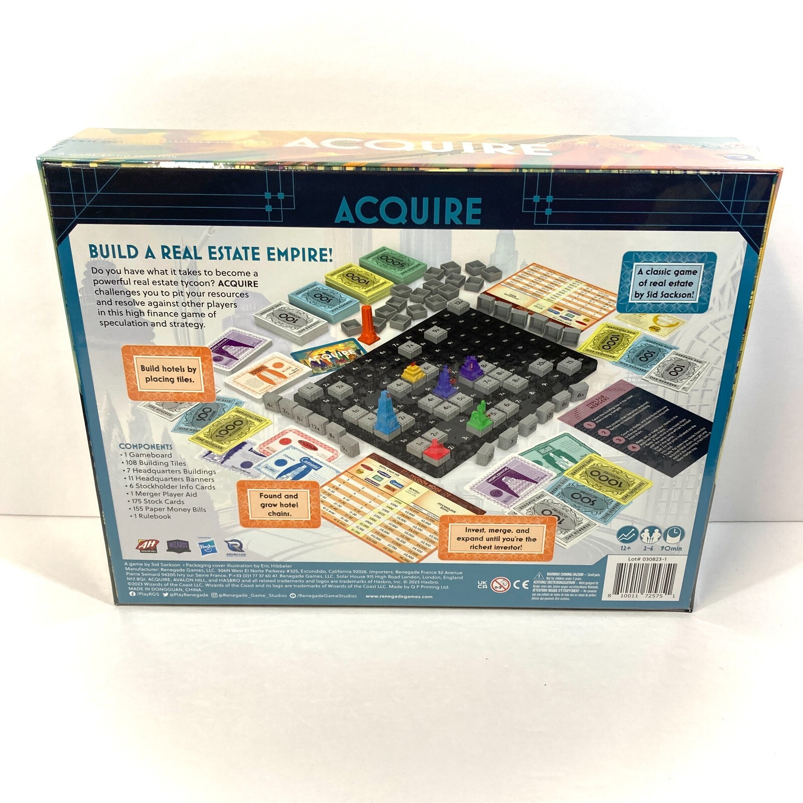 New ACQUIRE BOARD GAME renegade studios 2023 english edition sid ...