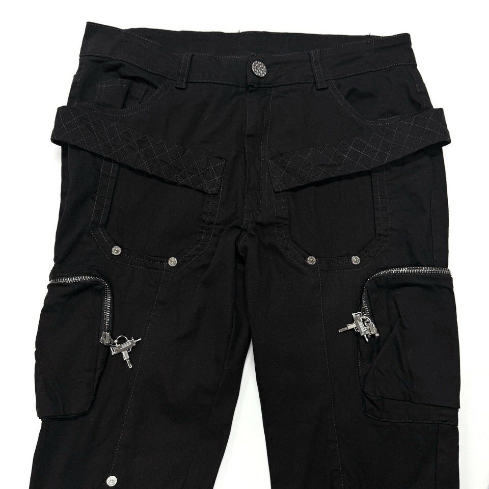 Guapi Black Jeans Stacked Denim 28 Zippers Limited Edition Pockets Aaron Wilhelm | eBay