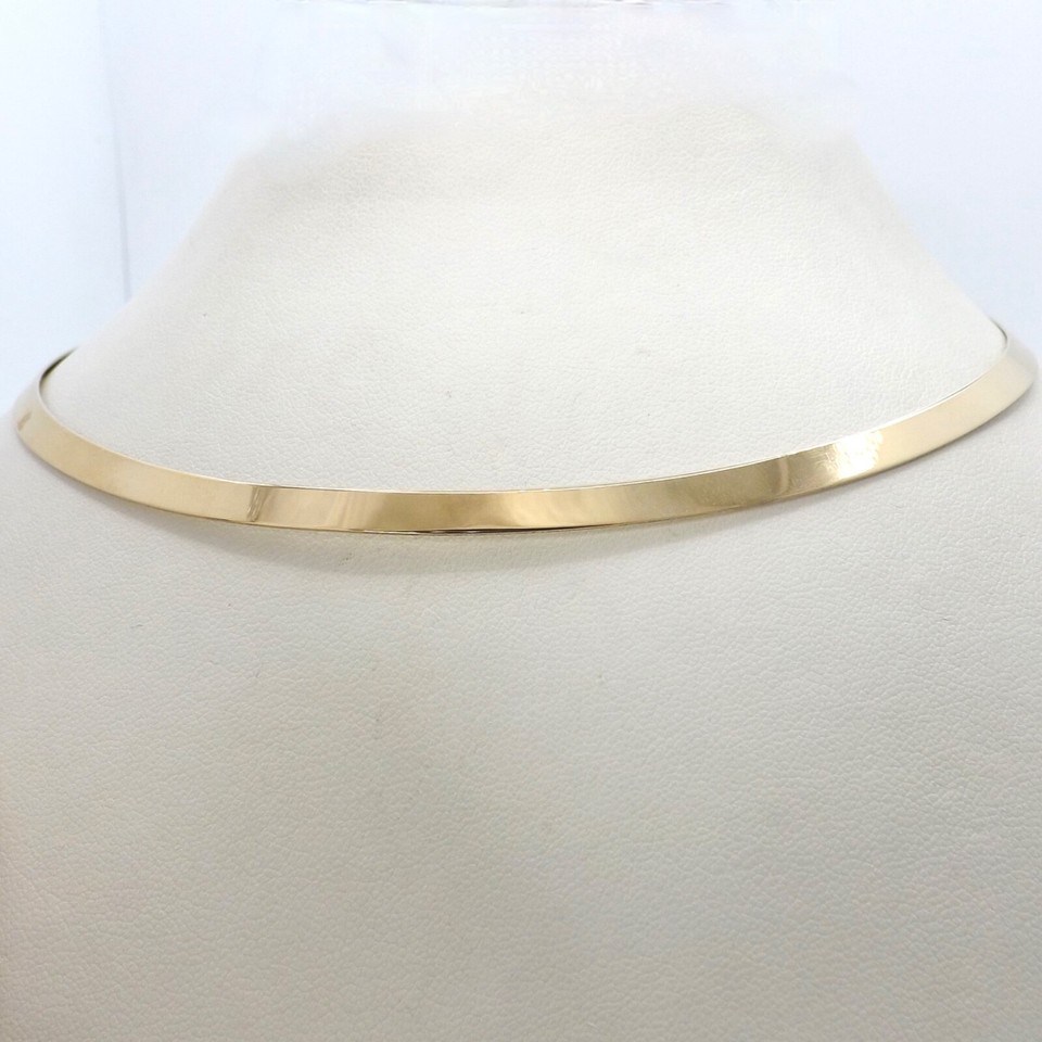 Ed Levin 14k Gold Sterling Silver Cuff Necklace Choker Collar | eBay
