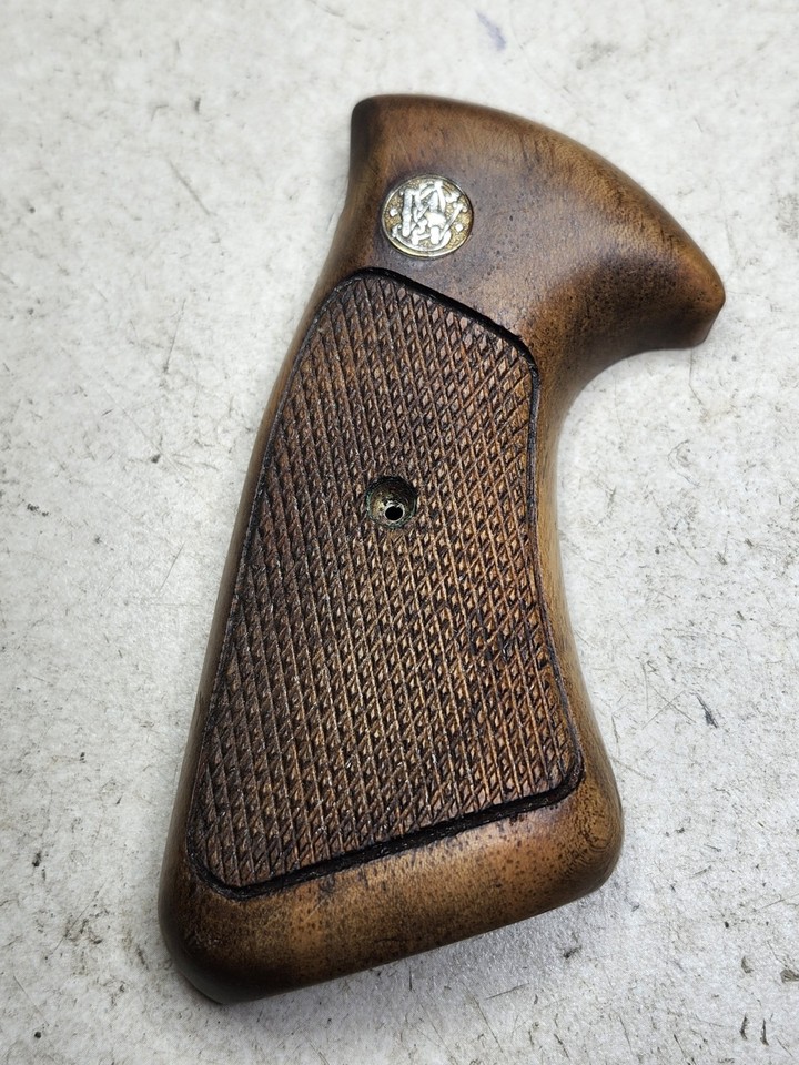 Vtg. Smith & Wesson J Frame Wood Target Grips SQUARE Butt 32 34 36 37 ...