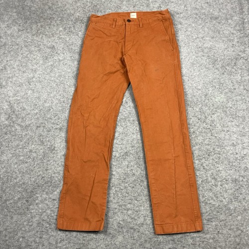 Lands End Canvas Pants Mens 29x30 Orange G28 Straight Heavy Slash ...