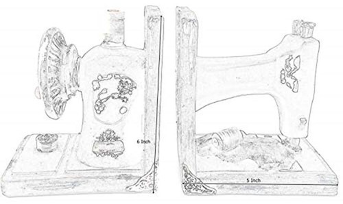 Bellaa 21383 Sewing Machine Bookends Vintage Style 6 Inch Tall for sale ...