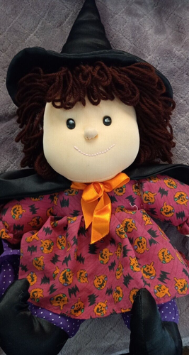 VINTAGE 20"HOLIDAY WITCH ☆STUFFED+ANIMATED ☆ WIGGLES+GIGGLES* "HAPPY ...