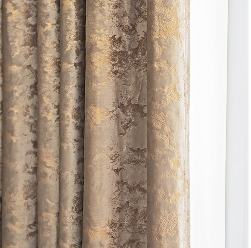New Luxury Golden Curtains Room Modern High-end Velvet Flannel Blackout ...