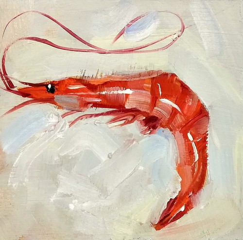 Original Oil Painting Shrimp Still Life Seafood Wall Art Made to Order ...