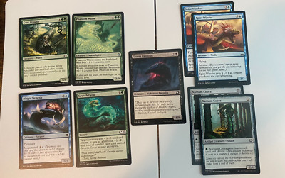MTG Bulk Lot of 9 Cards Modern Tribal Snake Wurm Serpent Mix Commander ...