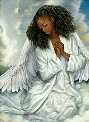UNIQUE Black African American ANGEL Lady "8 x 10" Print - ready to be ...