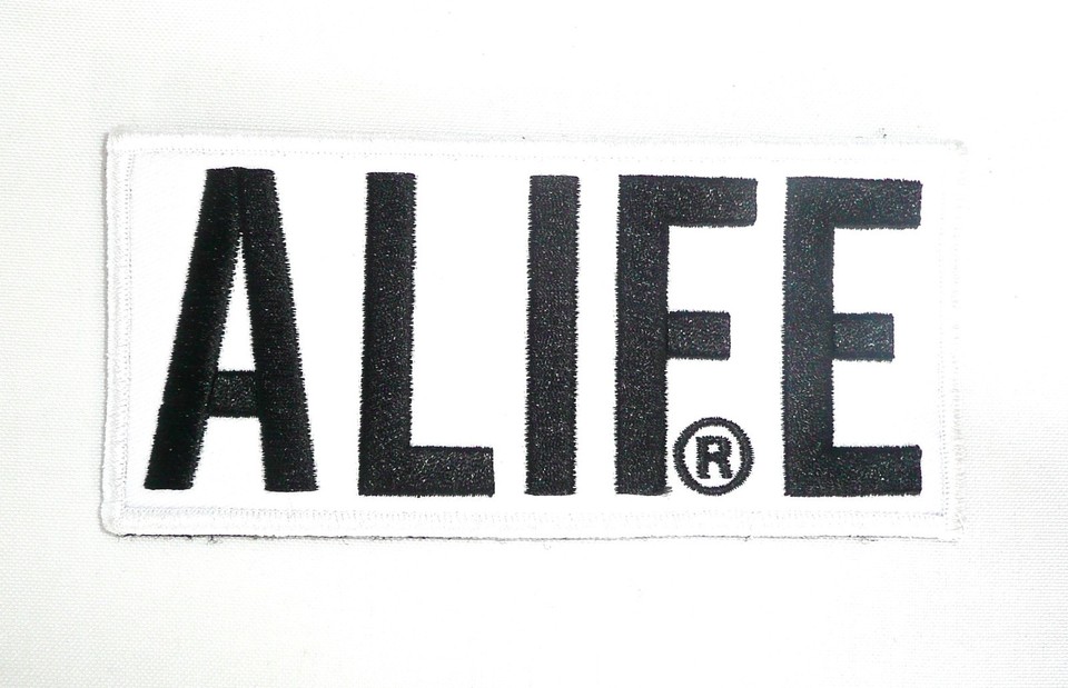 (Set of 2) ALIFE Red/White 5 1/2" And White/Black 5 3/4" Embroidered ...