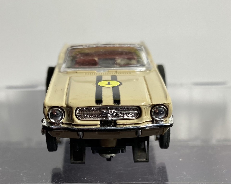 Vintage Aurora Tan Convertible 1965 Mustang W/ Red Interior And Black ...