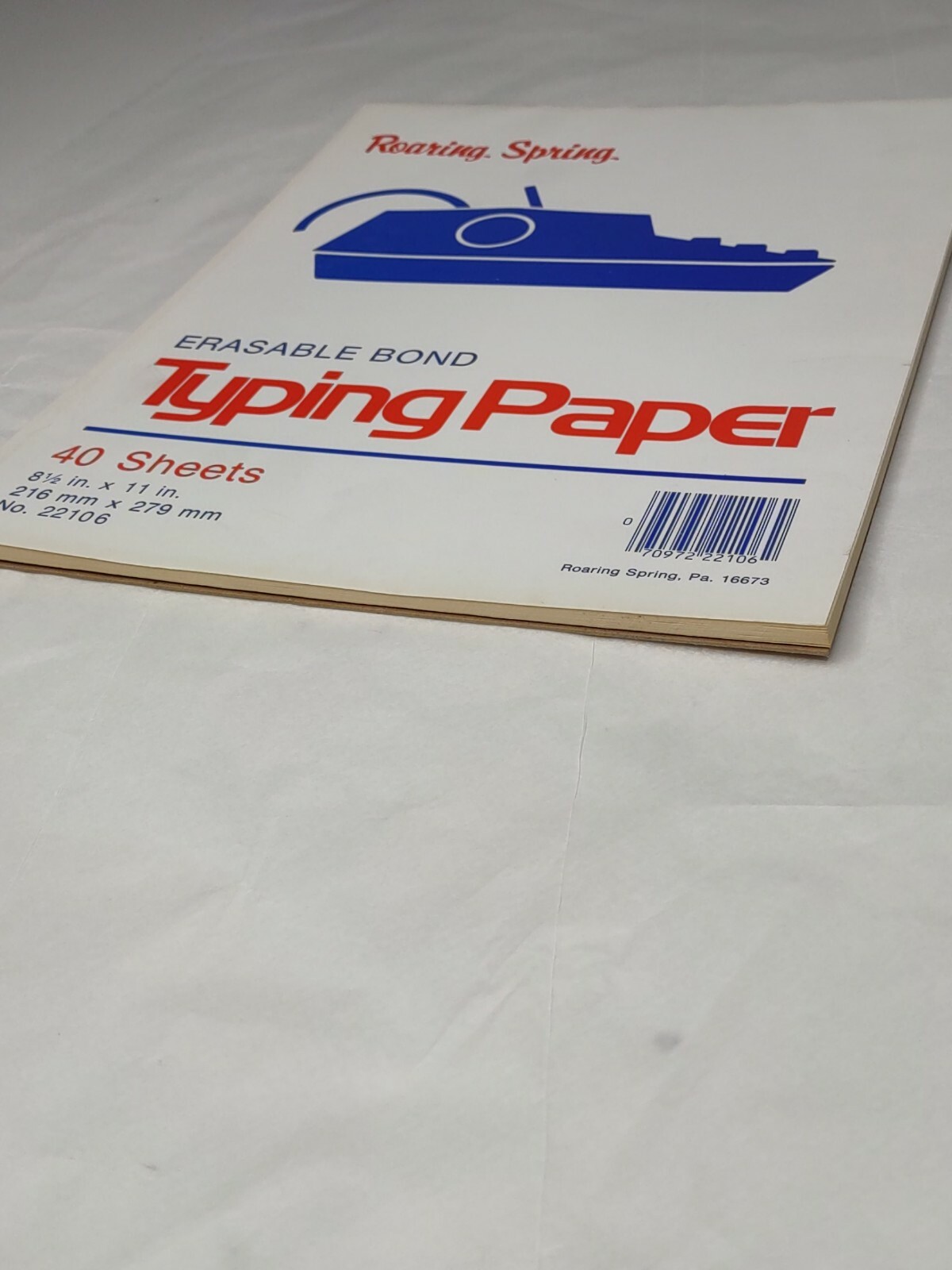 Vintage Roaring Spring Erasable Bond Typing Paper 40 Sheets 8.5inx11in ...