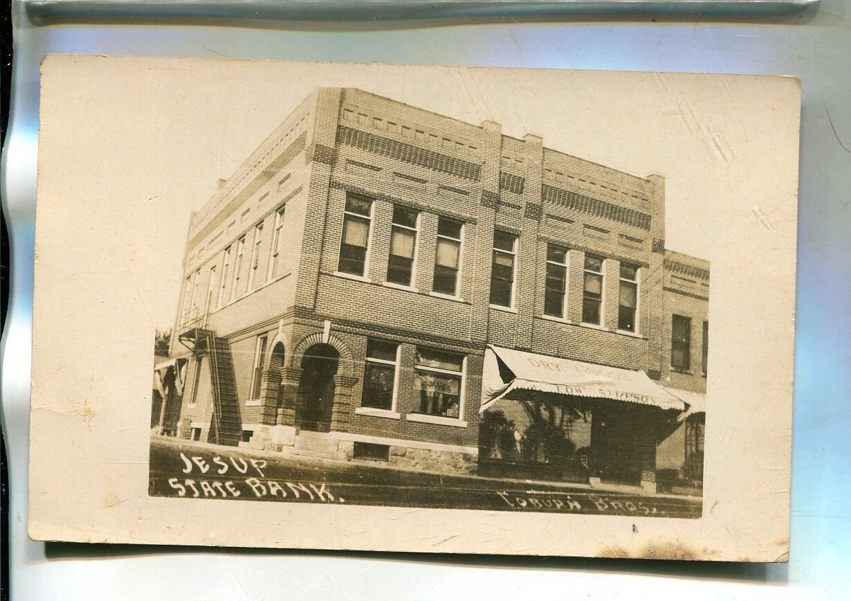 JESUP IOWA STATE BANK REAL PHOTO POSTCARD 1271S | eBay