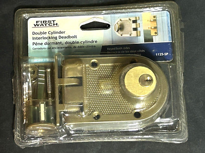 First Watch Security Brass Double Cylinder Interlocking Door Deadbolt ...