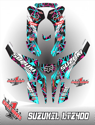 LTZ 400 2003 to 2008 GRAPHIC KIT SUZUKI Z400 STICKER Z400 DECal ltz400 ...