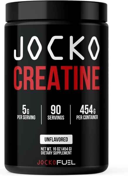 JOCKO Creatine Monohydrate Powder 400 Grams 16 Ounces Unflavored 90 ...
