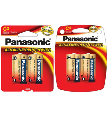 Panasonic Size C Alkaline Plus Power Battery (2 Pack or 4 Pack) | eBay
