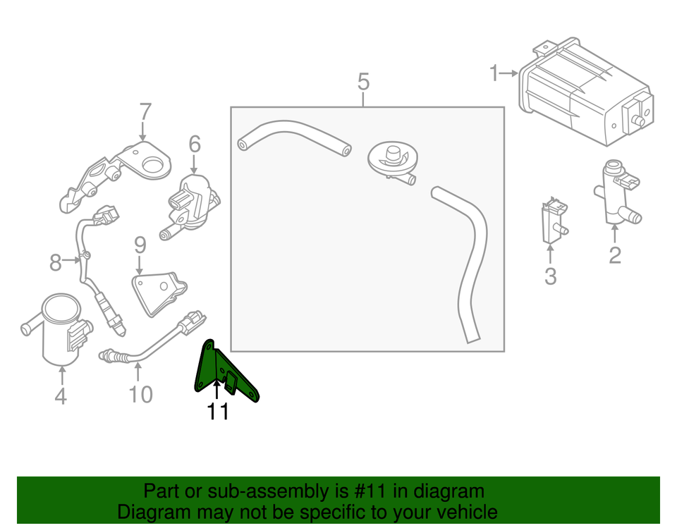 Genuine Nissan Oxygen Sensor Bracket 22650-1LU0A | eBay