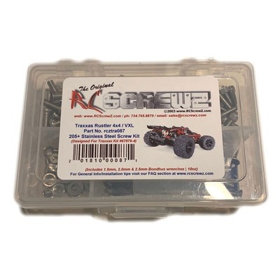 RC Screwz TRA087 Stainless Steel Screw Set: Traxxas Rustler 4x4/VXL | eBay