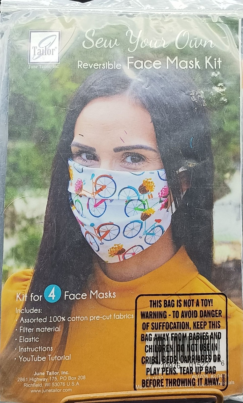 Sew Your Own Reversible Face Mask Kit For 4 Masks Wit… - Gem