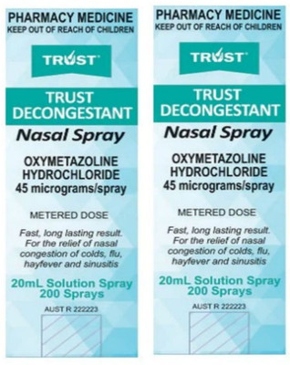 2x Trust Nasal Decongestant Spray (400 Spray Doses Total) | eBay Australia