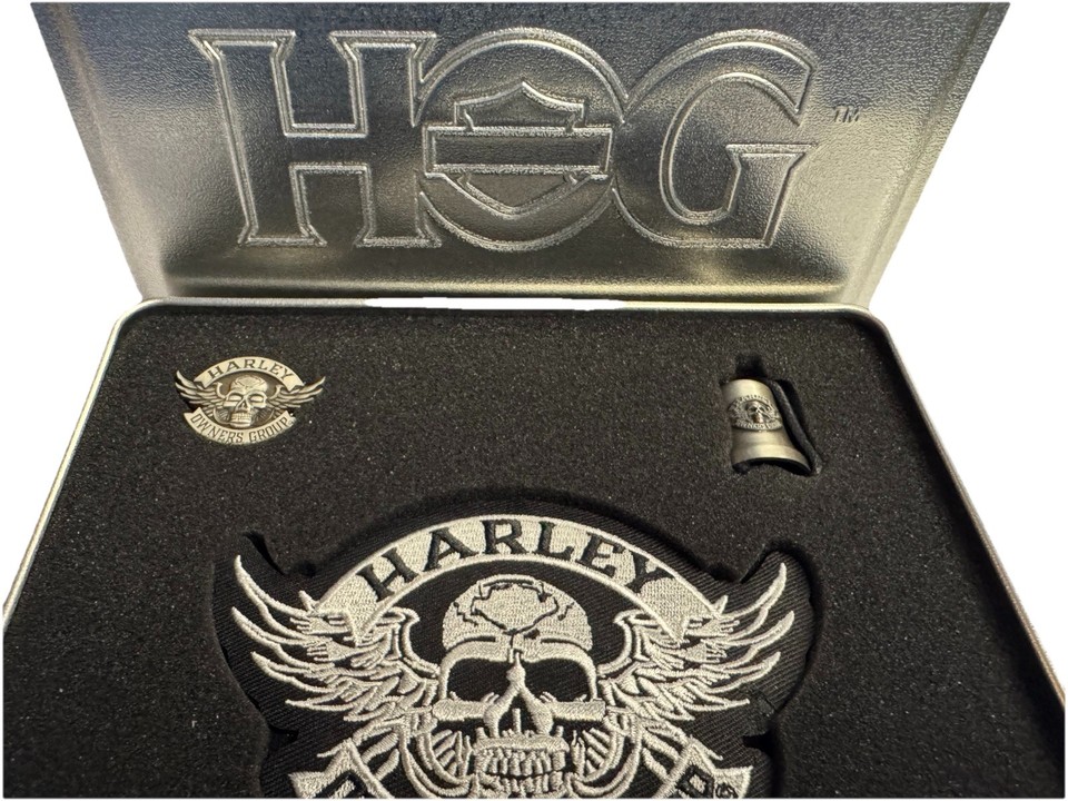 Harley Owners Group Membership Welcome Kit New HOG Tin With Patch, Pin ...