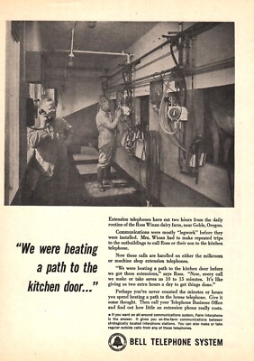 VINTAGE 1963 BELL TELEPHONE SYSTEM DAIRY FARMING PRINT AD | eBay