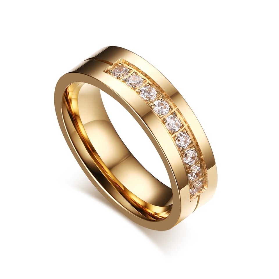 Personalized Engraved ID Name Couple Ring Wedding Engagement ...