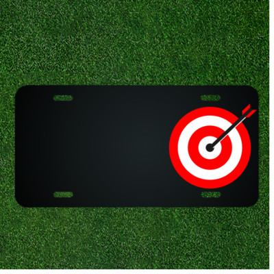 Custom Personalized License Plate With Add Names To Red Dart Board ...