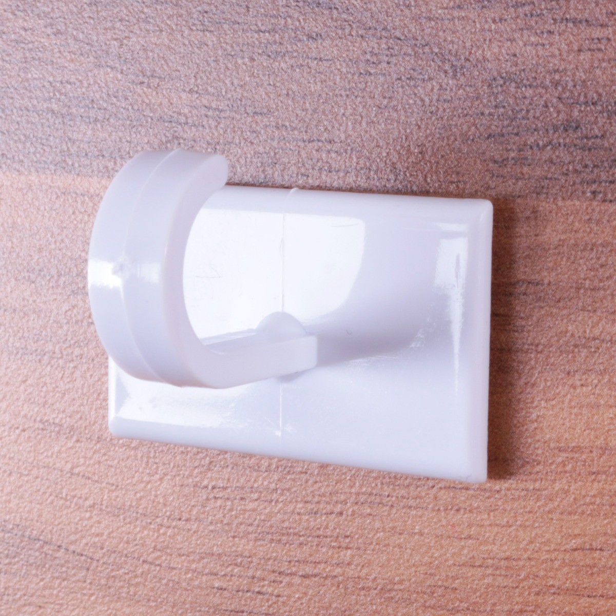 8 x WHITE STICKY BACK HOOKS Self Adhesive Loops Hanging Storage Kitchen ...