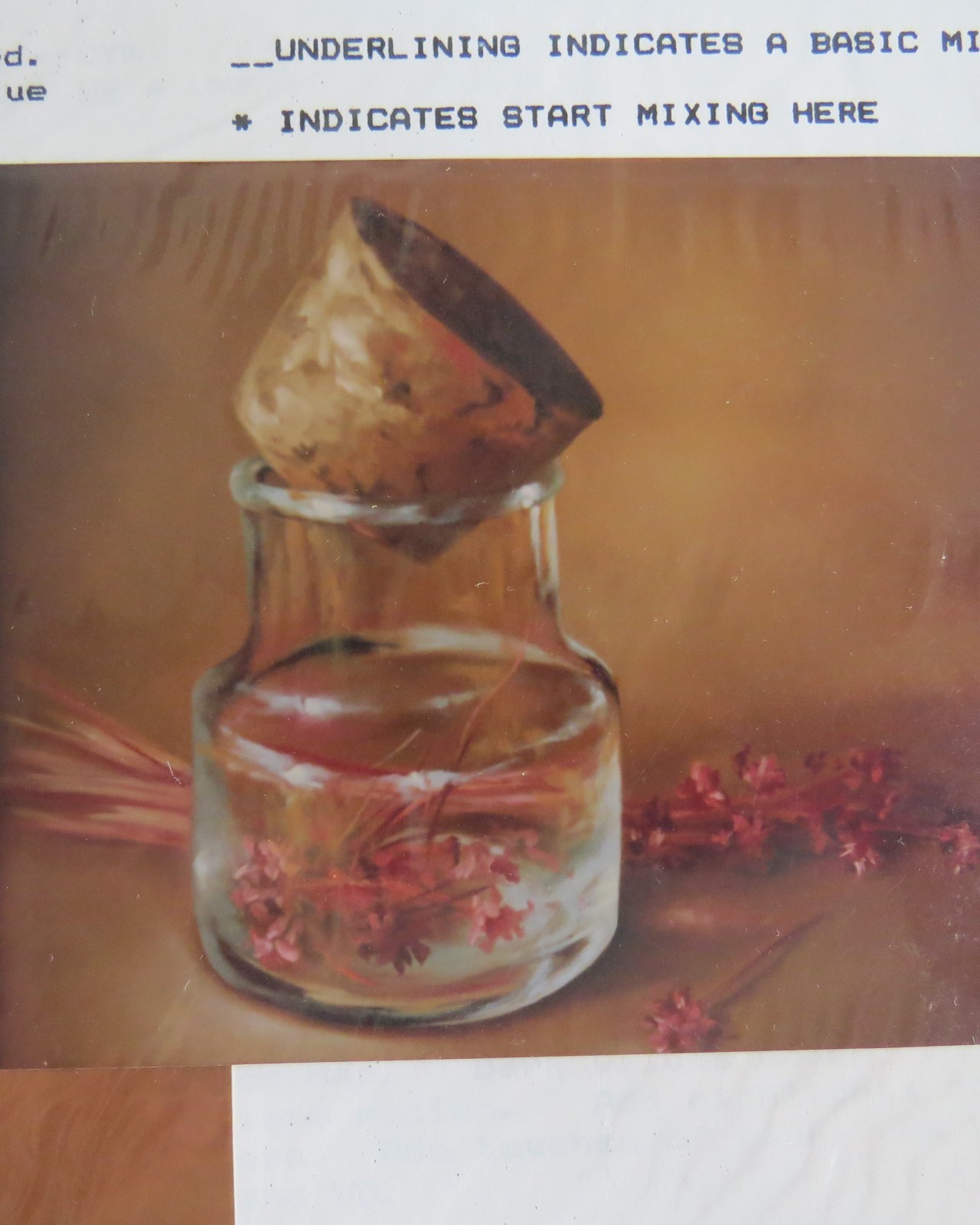 CHERI ROL 1989 POTPOURRI GLASS OIL STILL LIFE PAINTING PATTERN PACK D ...