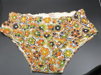 Vtg Men’s Hippie Orange Flower Briefs 1970’s Munsingwear Dynamite Sz 38 ...