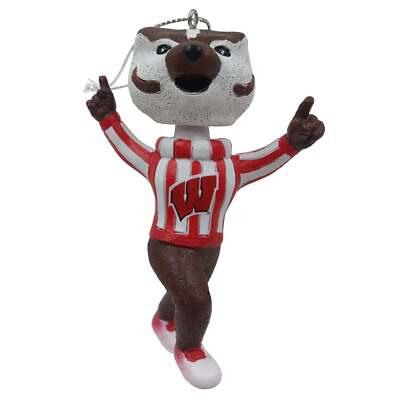 Bucky Badger Wisconsin Badgers Ornament Bobblehead NCAA Holidays ...