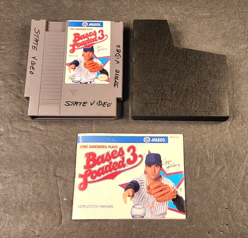 Bases Loaded 3 (Nintendo Entertainment System NES) GAME AND MANUAL ...