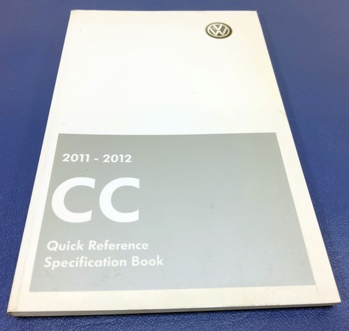 11-12 Volkswagen CC Quick Reference Specification Book | eBay