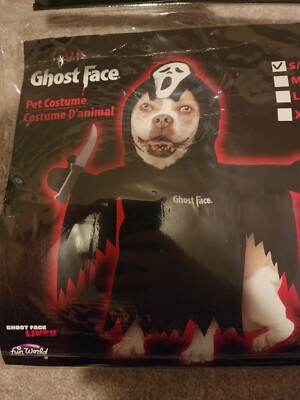 Scream Ghost Face Halloween Pet Costume MULTIPLE SIZES | eBay