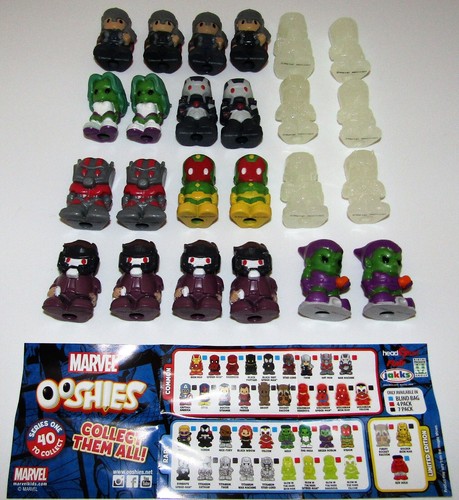 Marvel Ooshies Series 1 Lot of 24 Mixed Thor She-Hulk Vision Star-Lord ...
