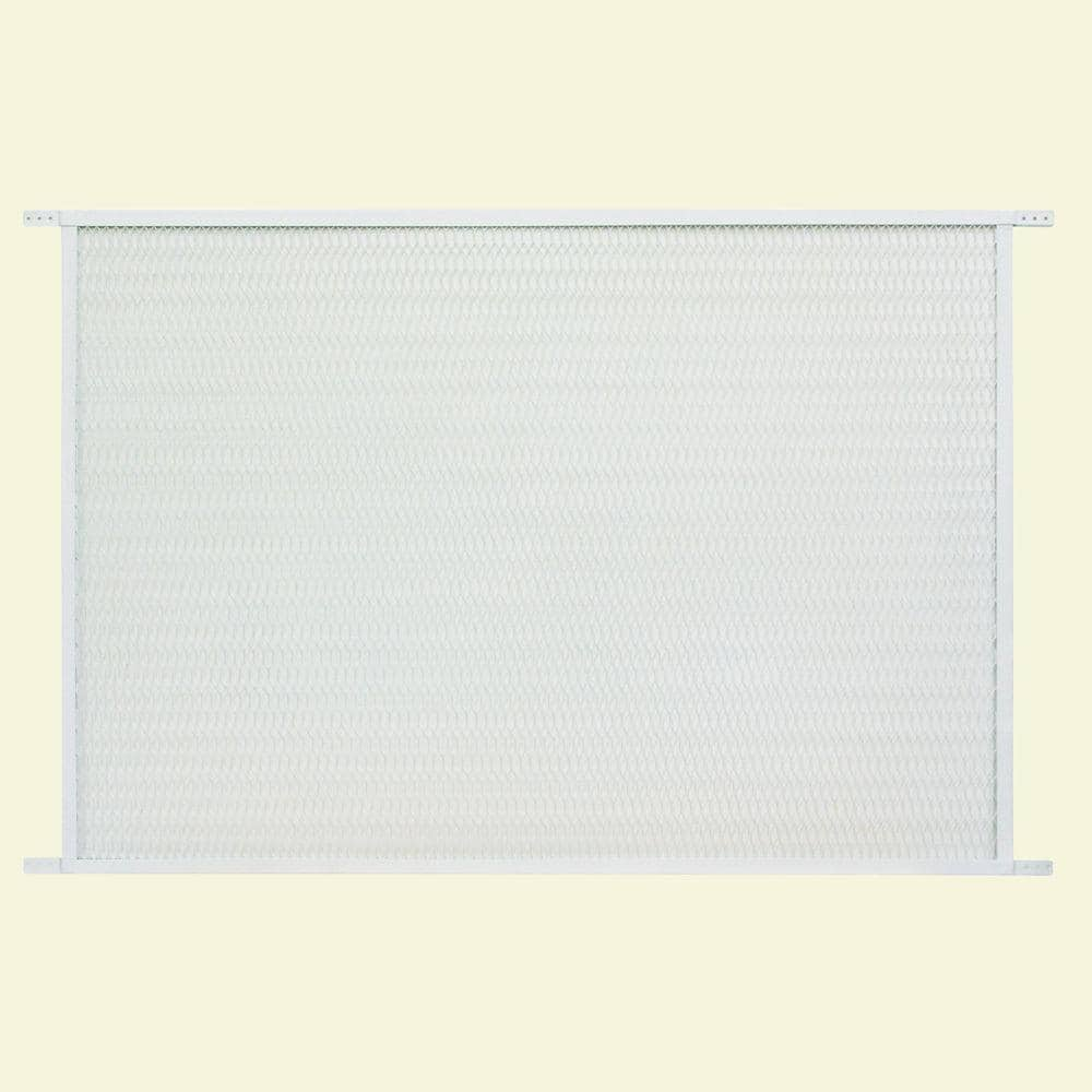 Unique Home Designs Pet Grille 48in x 30in White Steel Door Hardware ...