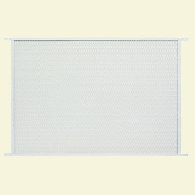 Unique Home Designs Pet Grille 48in x 30in White Steel Door Hardware ...