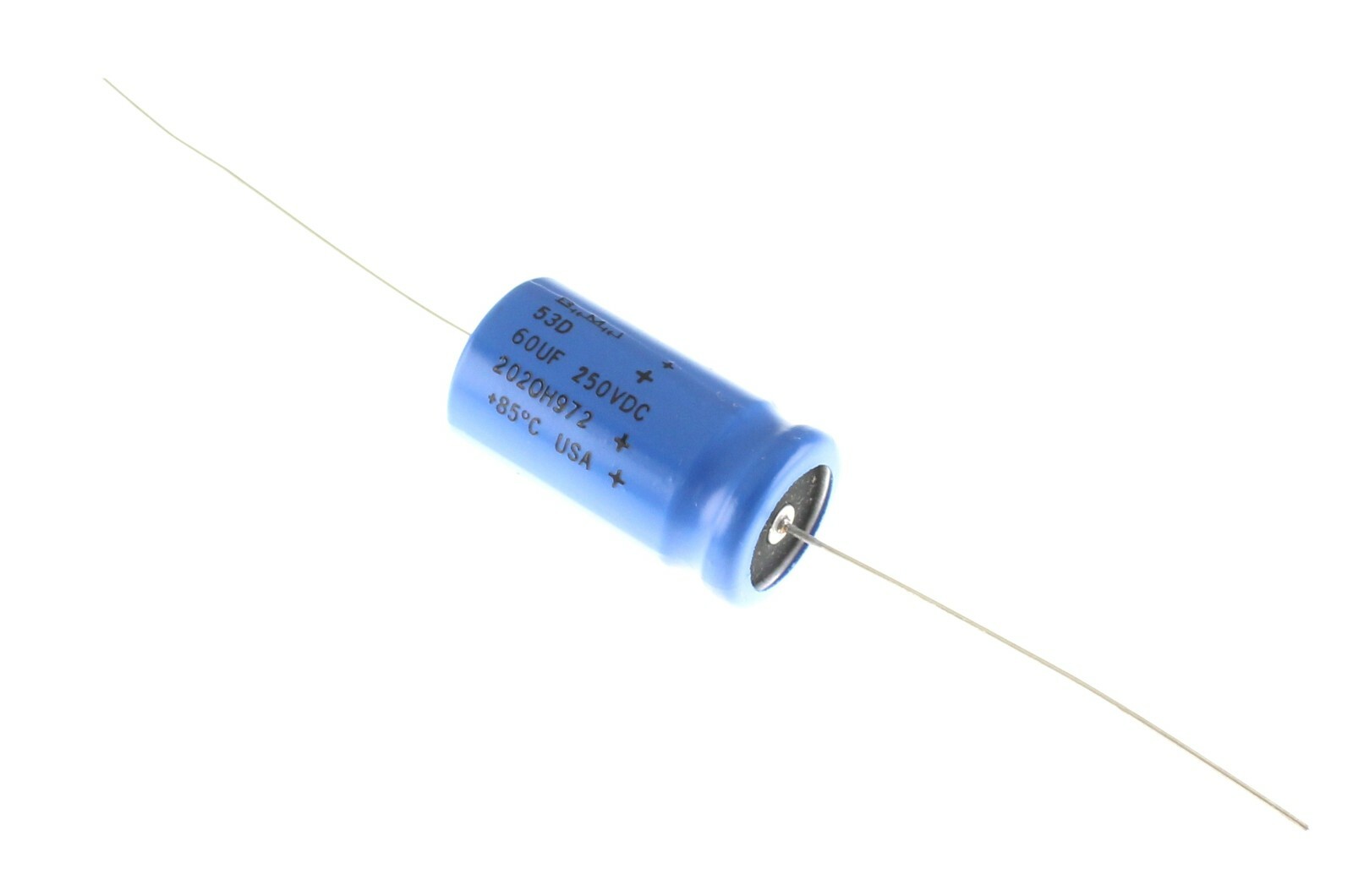 (3pcs) 60uF 250V Axial Electrolytic Aluminum Capacitor 60mfd 250VDC DC ...