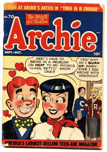 Archie #70 1954 - Archie -G - Comic Book | eBay