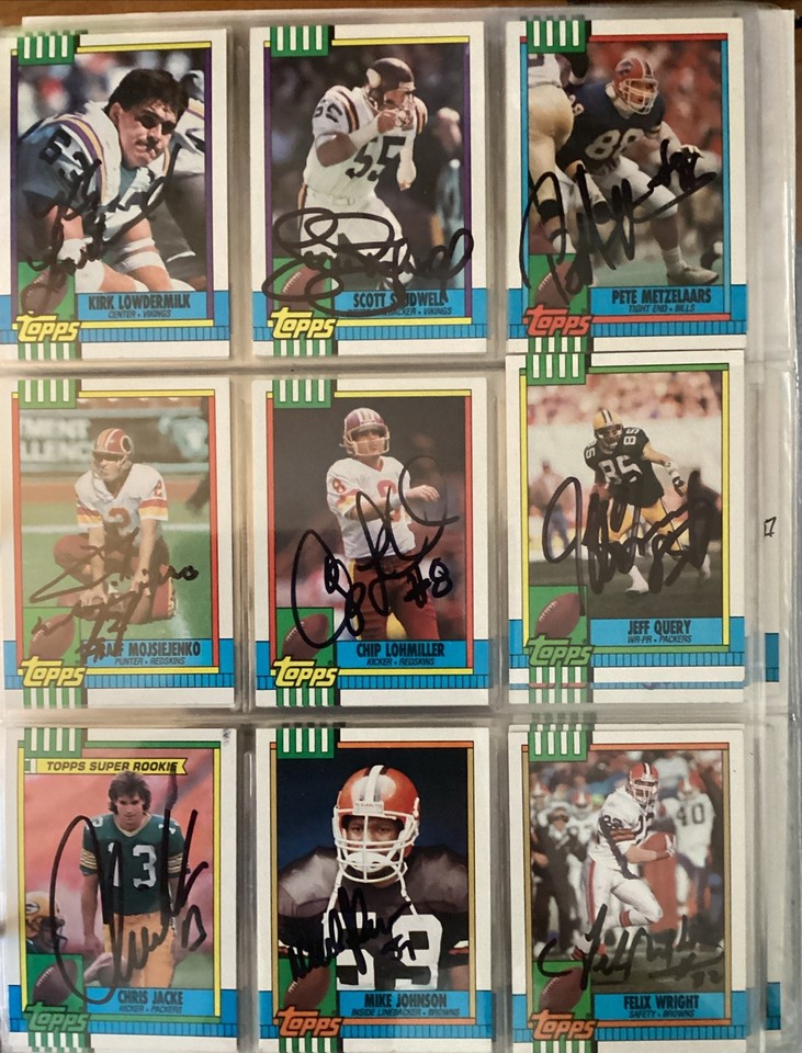 1990 TOPPS FOOTBALL SIGNED AUTOGRAPHED CARDS | eBay