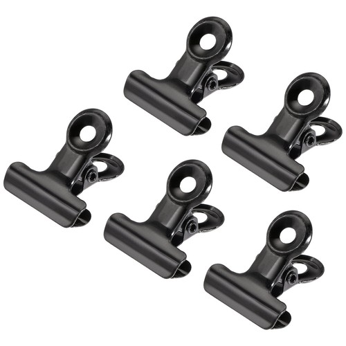 40pcs Metal Hinge Clip Clamp 22mm Small Binder Clips Black Zinc ...
