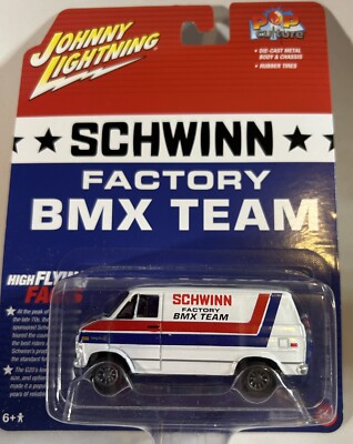 Johnny Lightning Schwinn Factory BMX Team 1976 Chevy G20 Van | eBay