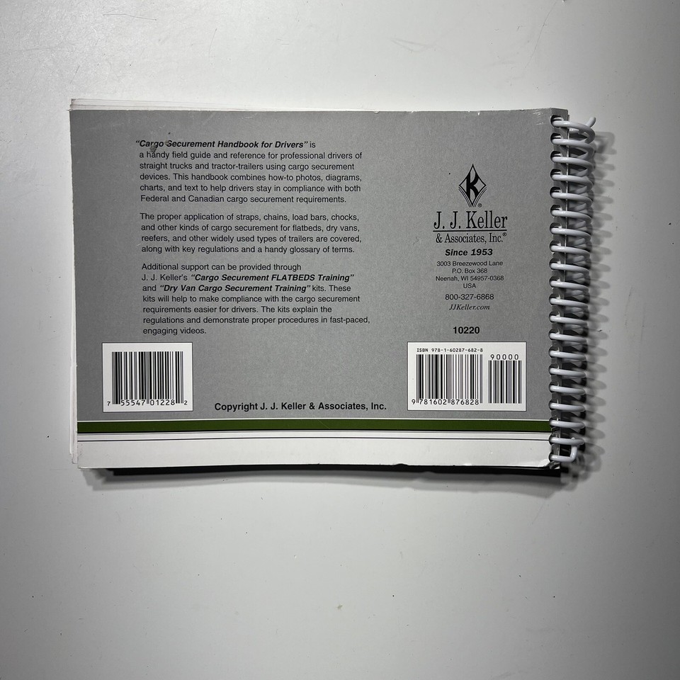 Cargo Securement - Handbook for Drivers - Spiral-bound - VERY GOOD | eBay