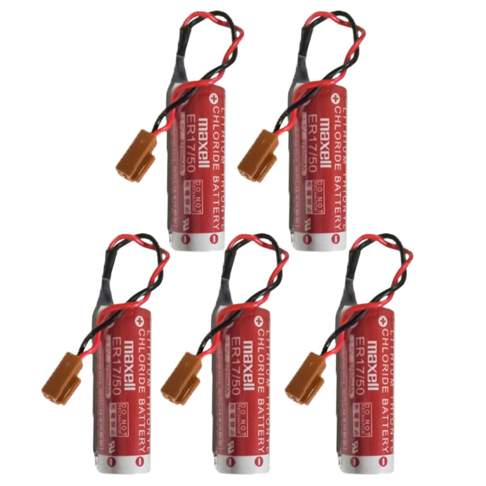 5pcs ER17/50 3.6V 2750mAh Battery for PLC Industrial Control Robot ...