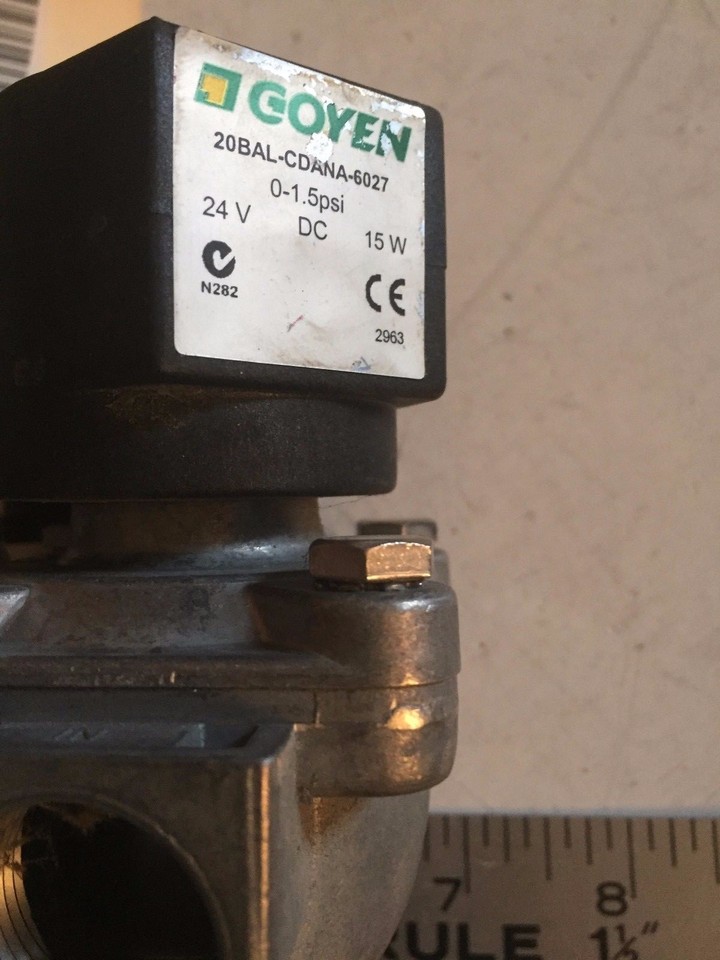 NEW GOYEN 20BAL-CDANA-6027 3/4" NPT CONTROLS SOLENOID VALVE 24 VDC 15W ...