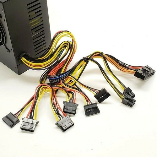 BRAND NEW PoWork Black 650w-MAX ATX Power Supply 12cm-Fan 20+4Pin, SATA ...