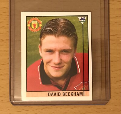 1995 MERLIN PREMIER LEAGUE SOCCER STICKER DAVID BECKHAM RC MANCHESTER ...