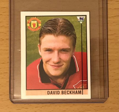 1995 MERLIN PREMIER LEAGUE SOCCER STICKER DAVID BECKHAM RC MANCHESTER ...