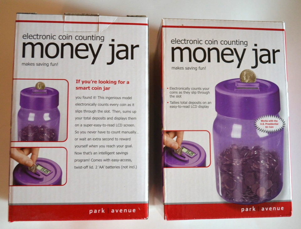 Two Electronic Coin Counting Money Jars NEW | eBay