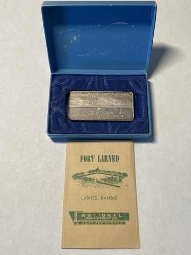 1969 FOSTER NATIONAL BANK FORT LARNED KANSAS SANTA FE 3oz .999 SILVER ...